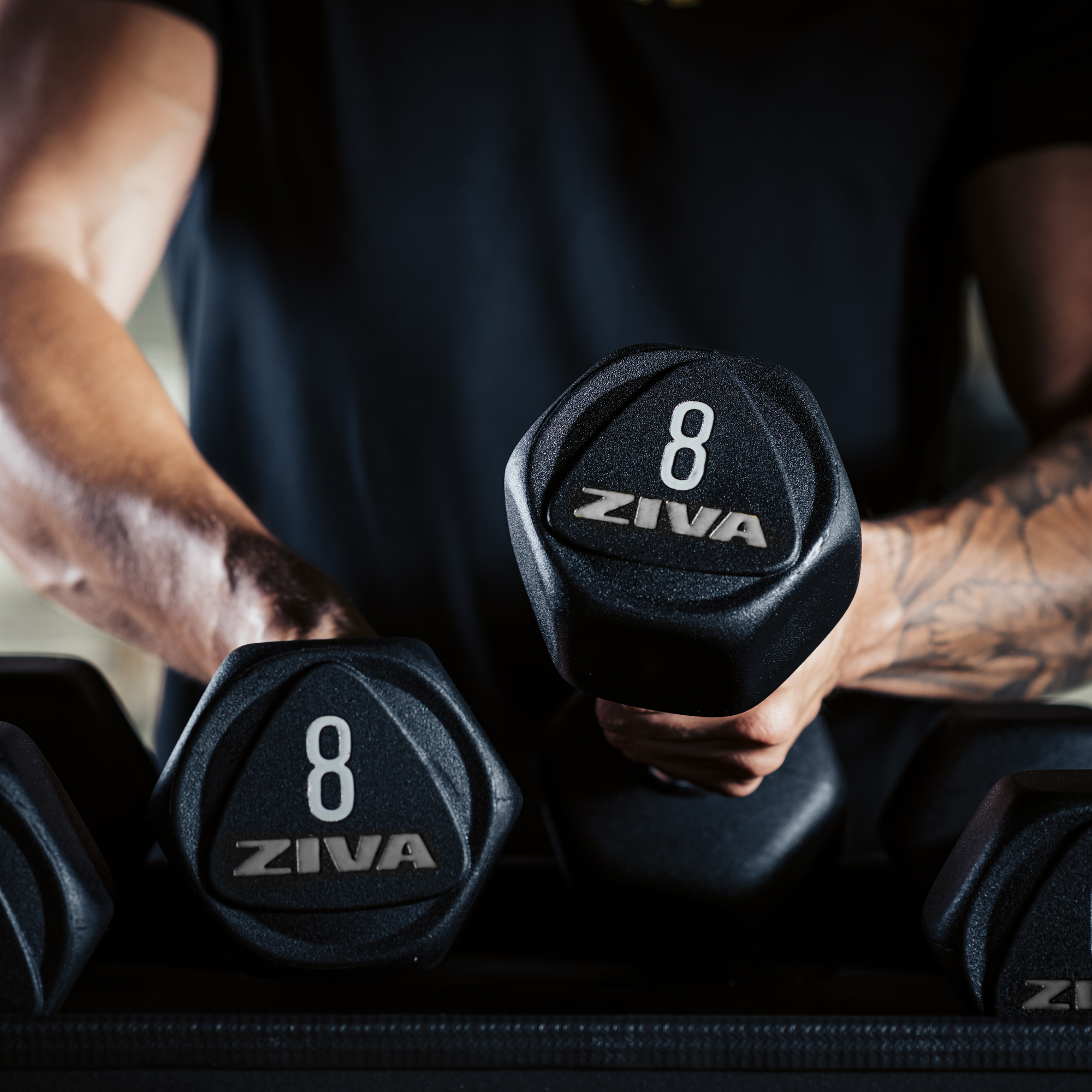 SL URETHANE HEXAGON DUMBBELLS (1-10KG) - ZIVA